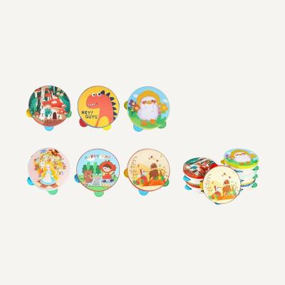 China Custom Printed Wooden Tambourine for Kids for sale