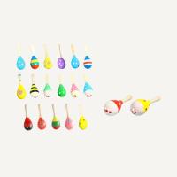 China Painted Wooden Maracas for Children for sale