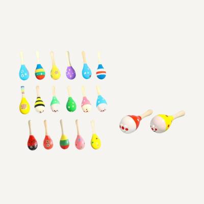 China Painted Wooden Maracas for Children for sale