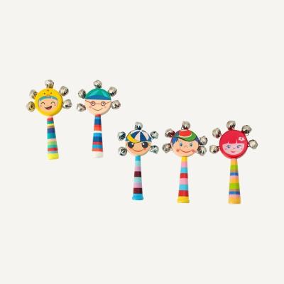 China Cartoon Wooden Jingle Bell Stick for Kids for sale
