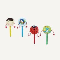 China Cartoon Wooden Hand Drum with Beads for sale