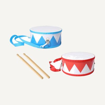China Red and Blue Marching Drum with Wooden Drumsticks for sale