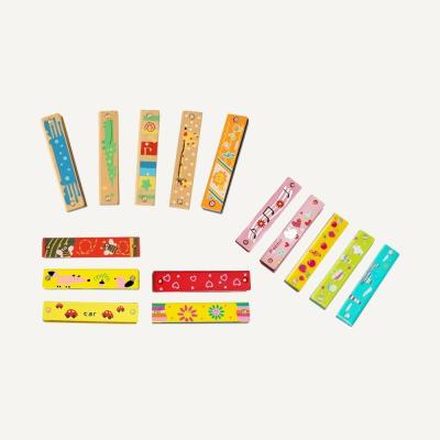 China Colorful Wooden Harmonica for Children for sale
