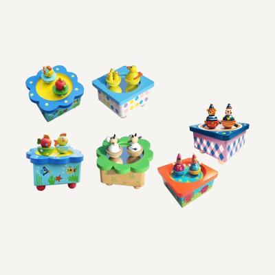 China Wooden Rotating Music Box for Kids for sale