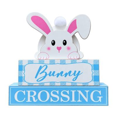 China Custom Bunny Crossing Layered Easter Sign with OEM/ODM Services for Seasonal Retail and Customizable Artwork for sale