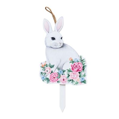 China Customizable Artwork Bunny Hanging Stake with OEM/ODM Services for Seasonal Retail Easter Decoration for sale