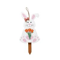 China Custom Tulip Bunny Hanging Stake with OEM/ODM Customization for Seasonal Retail and Mature Craftsmanship for sale
