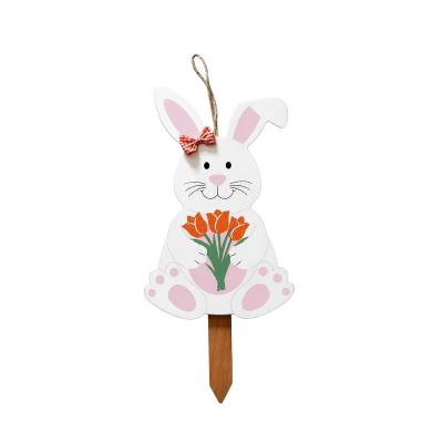 China Custom Tulip Bunny Hanging Stake with OEM/ODM Customization for Seasonal Retail and Mature Craftsmanship for sale