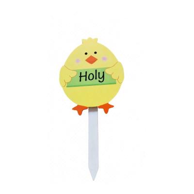 China Custom Holy Chick Easter Yard Stake with OEM/ODM Customization, Mature Craftsmanship for Seasonal Retail for sale