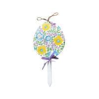 China Custom Multicolor Floral Easter Egg Hanging Stake with OEM/ODM Customization for Seasonal Retail for sale