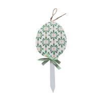 China Custom Green Floral Easter Egg Hanging Stake with OEM/ODM Services for Seasonal Retail for sale