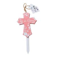 China Custom He Is Risen Cross Hanging Stake with OEM/ODM Customization and Mature Craftsmanship for Seasonal Retail for sale
