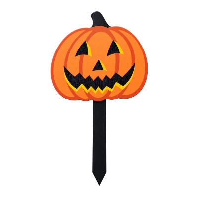 China Custom Jack O Lantern Pumpkin Yard Stake with OEM/ODM Customization for Seasonal Retail and Mature Craftsmanship for sale