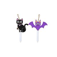 China Custom Black Cat and Purple Bat Yard Stake Set with OEM/ODM Customization Mature Craftsmanship for Seasonal Retail for sale