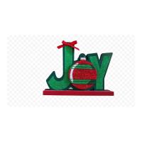 China Custom JOY Ornament Christmas Table Sign with OEM/ODM Customization for Wholesale and Seasonal Retail for sale