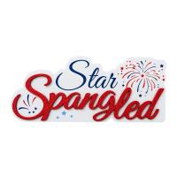 China Custom Star Spangled Patriotic Table Sign with OEM/ODM Customization for Seasonal Merchandising and Wholesale for sale