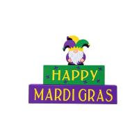 China Custom OEM/ODM Mardi Gras Table Sign for Seasonal Merchandising and Wholesale for sale