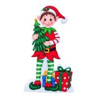 China Custom Christmas Elf Tree Standee with OEM/ODM Customization for Seasonal Retail and Wholesale for sale