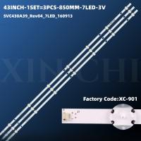 China XC-901 43LH570T SVC430A39 REV04 7LED 160913 CSP 43LJ510T 43LH5700 43LJ515 LED TV Backlight 200lm/w Lamp Luminous Efficiency for sale