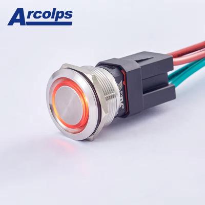 China Waterproof 25mm Push Button Switch High Current Momentary Switch Wear Resistant for sale
