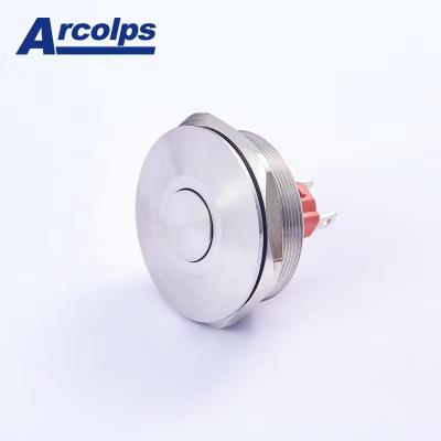 China 2A 40mm Waterproof Momentary Switch IP65 Metal Push Button Switch For Control Panels for sale