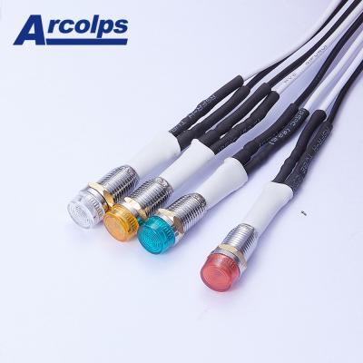 China Screw Mount 10mm 6.3mm LED Indicator Light 12V 24V 110V 250V Neon Signal Lamp for sale
