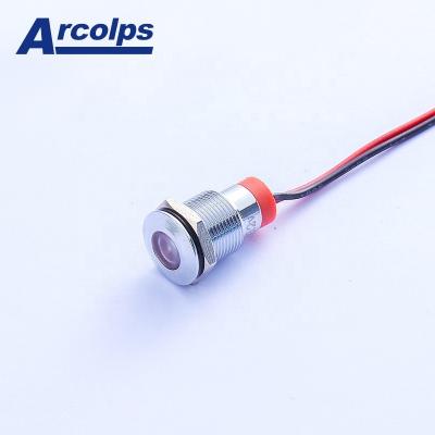 China 19mm LED Signal Lamp Metal Indicator Light For 12V DC Automation Panels for sale