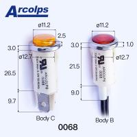 China 12mm Plastic Indicator Lights 12V 24V 110V Led Indicator Light IP65 Waterproof for sale