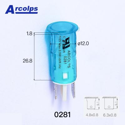 China LED Indicator Light with Quick Connect Terminals Plastic Housing IP65 Rated for 6-380V Electronic Projects for sale