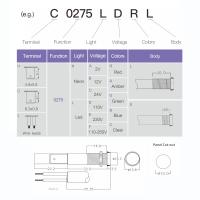 China 24VDC Industrial Led Indicator Lights Weatherproof Amber LED Indicator IP65 for sale