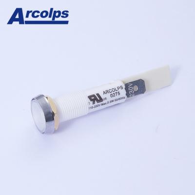 China High Visibility Plastic Red LED Indicator IP65 4.8mm Terminal For 110-250V AC Voltage for sale