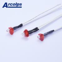 China 10mm for Listed Plastic Neon LED Indicator Light 110V 125V AC Pilot Lamp 20cm Wire Leads IP66 Rated for Appliance Signal Light for sale