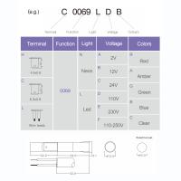 China KEMA-KEUR Certified 10mm LED Indicator Light 230V AC IP66 Rated 50000 Hours Red Green Blue Pilot Light for Europe for sale