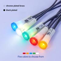 China For Listed 10mm LED Indicator Light 110V 120V Neon Pilot Lamp Plastic/Metal IP66 for Control Panel for File E513209 for sale