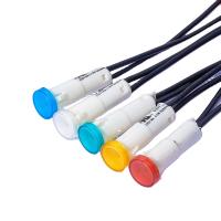 China Small Multifunction LED Indicator Light High Temperature Resistance with Red Green Amber Clear Blue Colors in Plastic Case for sale