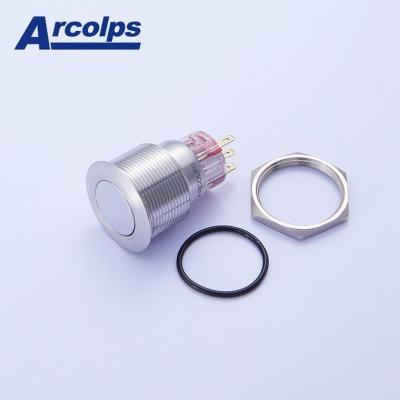 China Gold Plated Contacts 22mm Momentary Switch IP67 Momentary Push Button Switch for sale