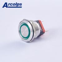 China 25mm Stainless Steel LED Pushbutton Switch with IP66 Protection and Customizable LED Colors for sale