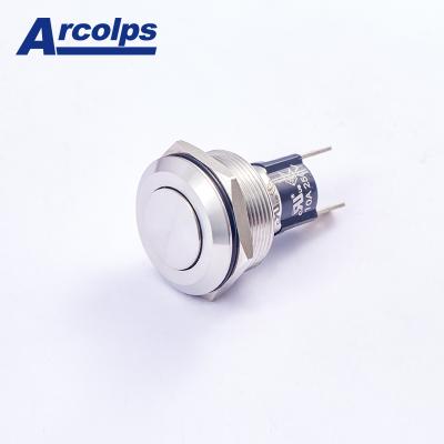 China 25mm Diameter Stainless Steel Metal Button Switch with 200000 Mechanical Cycles and Custom Body Color Options for sale