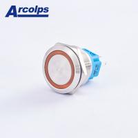 China 25mm Diameter Stainless Steel Metal Button Switch with 200000 Mechanical Cycles and Custom Body Color Options for sale