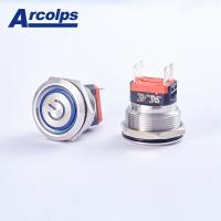 China 25mm Stainless Steel Illuminated Push Button Switch 250Vac 10A IP66 Waterproof for Control Cabinets for sale