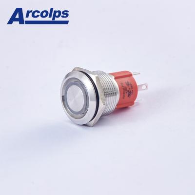 China Stainless Steel Metal Button Switch 10A 250V IP66 Waterproof for Industrial Control Panels for sale