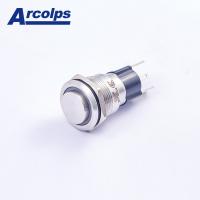 China Stainless Steel IP66 Metal Button Switch with 10A Current Rating and Solder Terminal for sale