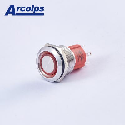 China Stainless Steel Push Button Switch with IP66 Protection and 10A 250V Rating for Industrial Control for sale