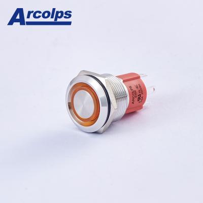 China Industrial Grade Stainless Steel Metal Push Button Switch with IP66 Protection and 10A 250V High Current for sale