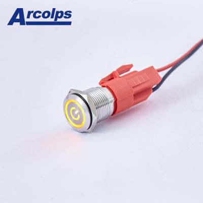 China 16mm Stainless Steel Metal Push Button Switch with IP66 Protection and 200,000-Cycle Mechanical Life for sale