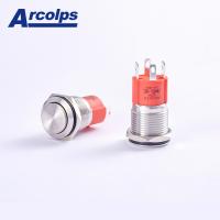 China 16mm Stainless Steel Metal Push Button Switch with IP66 Sealed Protection and 10A 250V AC Rating for sale