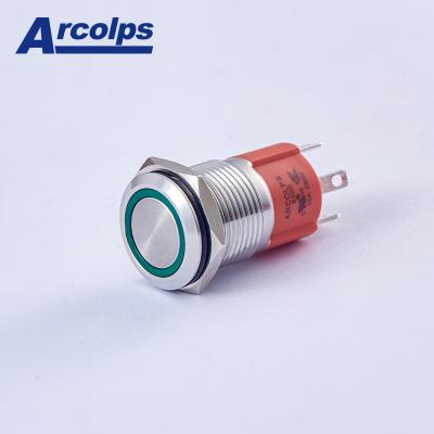 China Stainless Steel Metal Push Button Switch with IP66 Protection and 200,000-Cycle Mechanical Life for Industrial Automation for sale