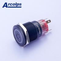 China 1NO1NC 19mm Metal Push Button Switch IP65 2A 250V Nickel Plated Stainless Steel for sale