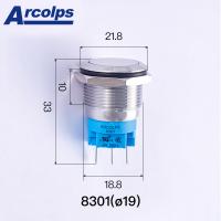 China 8301 Series 19mm Electronic Button Switch 1NO1NC SS Push Button Switch for sale