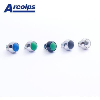China Self Repeating 12mm Push Button Switch IP65 IP67 Metal Push Button Light Switch for sale